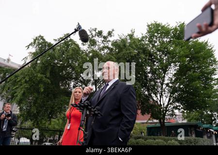 White House border czar Tom Homan speaks with reporters at the White ...