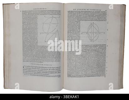 A page from Archimedes' On Conoids and Spheroids Stock Photo - Alamy
