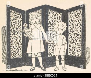 A 1932 illustration from L'étonnante journée by Jean Jacques Rousseau ...