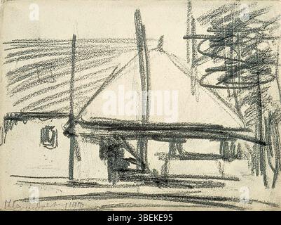 Farmhouse with Haystack by Theo van Doesburg Stock Photo - Alamy