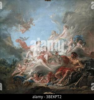 'Forge of Vulcan' is a classical painting depicting the Roman god of ...