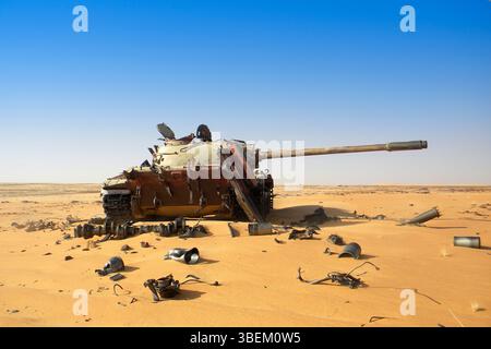 War Tank. Wadi Doum. Chad Stock Photo - Alamy