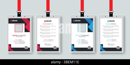 Multipurpose modern and simple office employee id card or identity card ...
