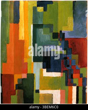 'Farbige Formen I' (Colored Forms I) by August Macke is an abstract ...