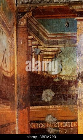 Cubiculum 46 north wall left House of the Labyrinth Pompeii Stock Photo ...