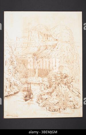 This pen and wash drawing by Charles Heaphy, created between 1820 and ...
