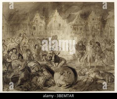 Louis Boulanger (1806-1867). "Notre -Dame de Paris - Frollo, Esmeralda ...