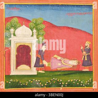 This 18th- or 19th-century Sikh manuscript features folio paintings ...
