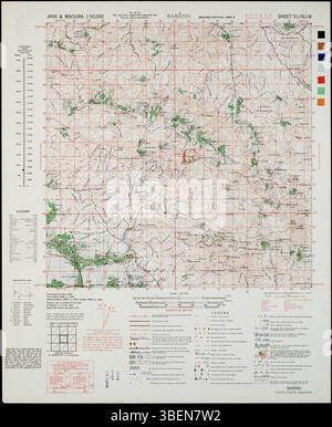 This page of the topographic map of Java and Madura, created by the U.S ...