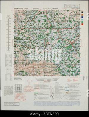 A U.S. Army map of Java and Madura from the 1943-1944 period, presented ...
