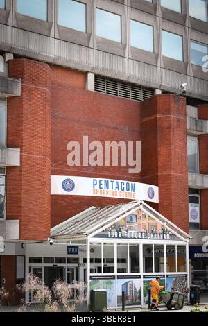 Inside the Pentagon Shopping Centre, Chatham, main atrium public space ...
