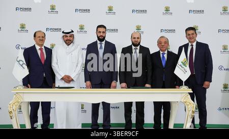 Syrian President Ahmed al-Sharaa took part in a gathering in the city ...