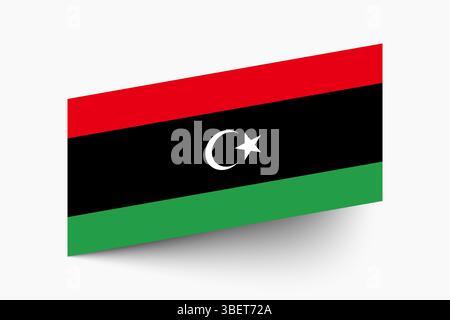Libya flag map, official color with proportion, fully Editable ...