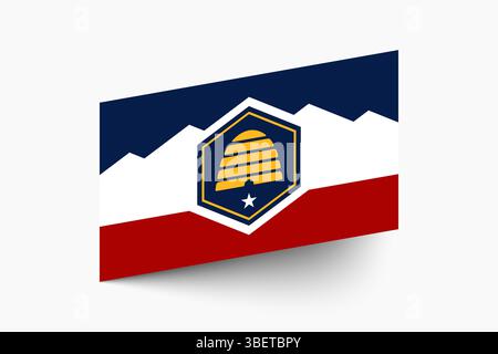 Flag of Utah state. Utah flag official colors and proportion digital ...