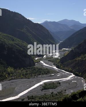 France, Alpes Maritime, Daluis, the natural reserve of pelite rock ...