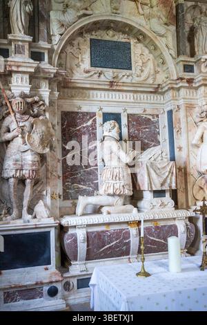 Chapel at Scone Palace with replica Stone of Scone—symbol of Scottish ...