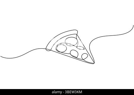 Stylish thin line pizza icon isolated on white background - Vector ...