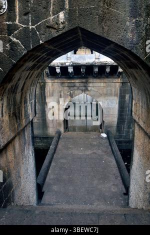 Partial view of the Bara Motachi Vihir is a stepwell in Limb village ...