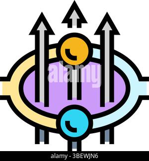 superconducting loop quantum computer color icon vector illustration ...