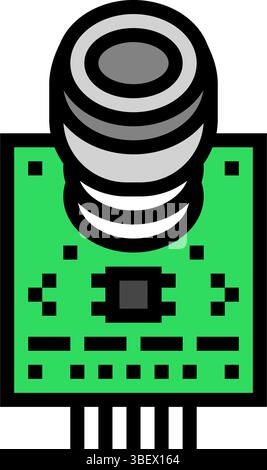 vibration sensor module color icon vector. vibration sensor module sign ...