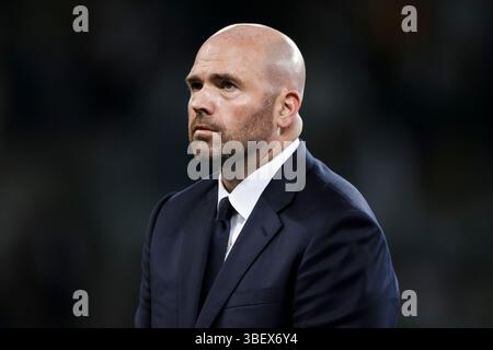 Jason Gannon looks on during the award ceremony following the UEFA ...