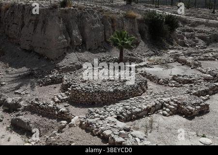 Tel Megiddo or Armageddon, the archaeological section in which the ...