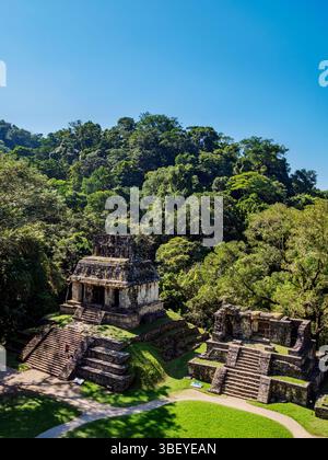 Temple of the Sun, elevated view, Palenque Archaeological Site ...