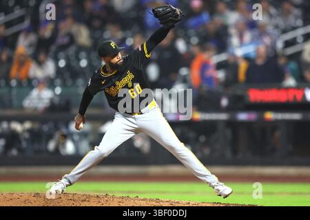 Pittsburgh Pirates relief pitcher Dennis Santana works against the ...