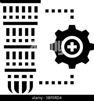 hardware scalability quantum computer color icon vector illustration ...