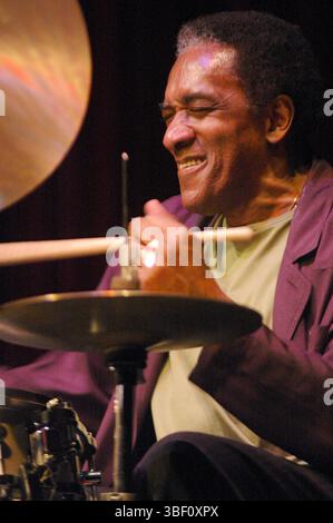 Der amerikanische Jazz-Schlagzeuger Al Foster 2006 in Essen. American ...