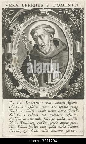 Portrait of Saint Dominicus, Theodoor Galle, After Pieter de Jode (I ...