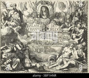 Allegorical Portrait of Louis XIV (top part), François de Poilly (I ...