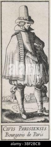 Merian map of Paris by Matthäus Merian Stock Photo - Alamy