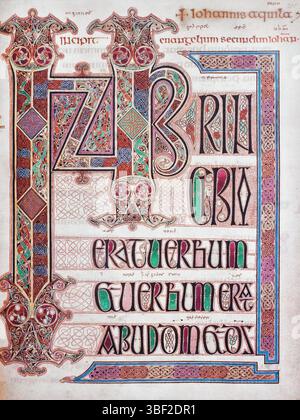 This manuscript, the first page of the Gospel of Saint Luke from the ...