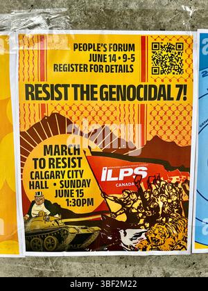 Resist G7 posters, Vancouver, Canada Stock Photo - Alamy