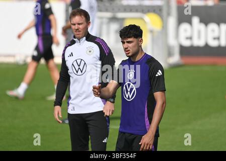 German national coach Julian Nagelsmann gestures, gives instructions ...