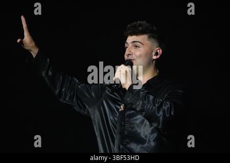 Spanish singer Juanjo Bona performs during the Universal Music Festival ...