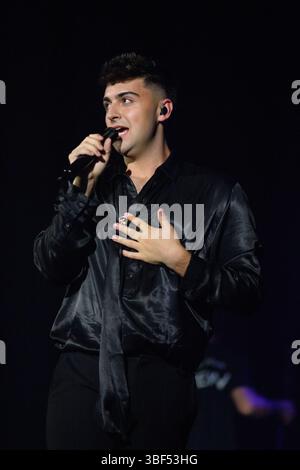 Spanish singer Juanjo Bona performs during the Universal Music Festival ...
