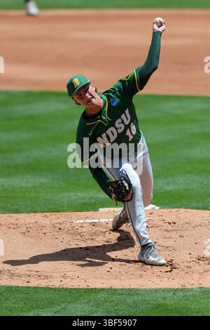FAYETTEVILLE, AR - MAY 30: North Dakota St. Bison pitcher Nolan Johnson ...