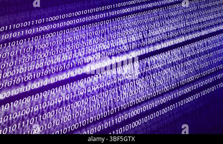 conceptual background image of binary code and abstract lights of ...