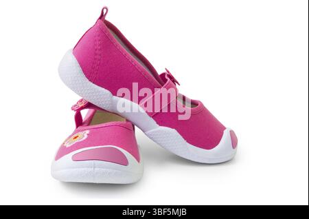 Kids shoes isolated on white background front view Stock Photo - Alamy