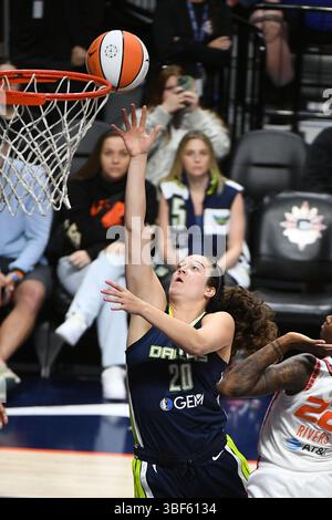 May 20, 2025: Connecticut Sun guard Jacy Sheldon (4) handles the ball ...