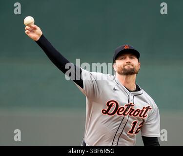 Detroit Tigers pitcher Casey Mize delivers during the first inning of a ...