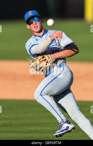 May 30, 2025: Creighton infielder Will MacLean (17) opens up his arms ...