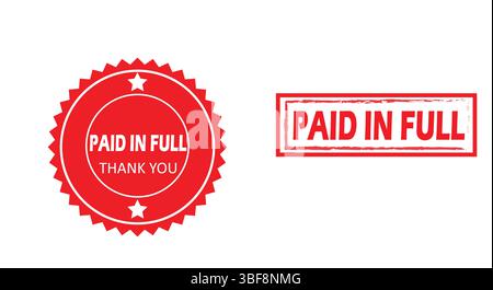 Red Paid In Full Rubber Stamp Seal Vector, Print paid in full stamp ...