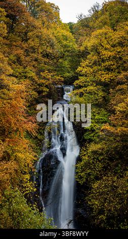 The Black Spout Waterfall, Edradour Burn, Pitlochry, Perthshire ...
