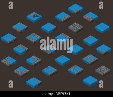 Game map forest gui background, template in cartoon style, casual ...