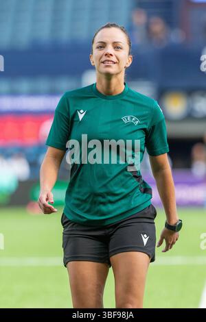 referee Marta Huerta De Aza looks on during the UEFA Women's Champions ...