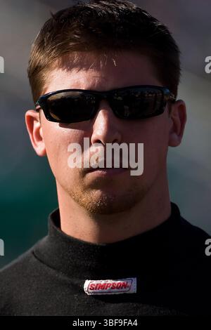 Driver Denny Hamlin waits to qualify prior to the NASCAR Cup Series ...
