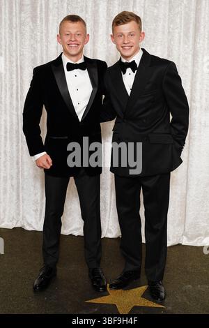 London, UK. Liam McCheyne and Connor McCheyne at the British Soap ...